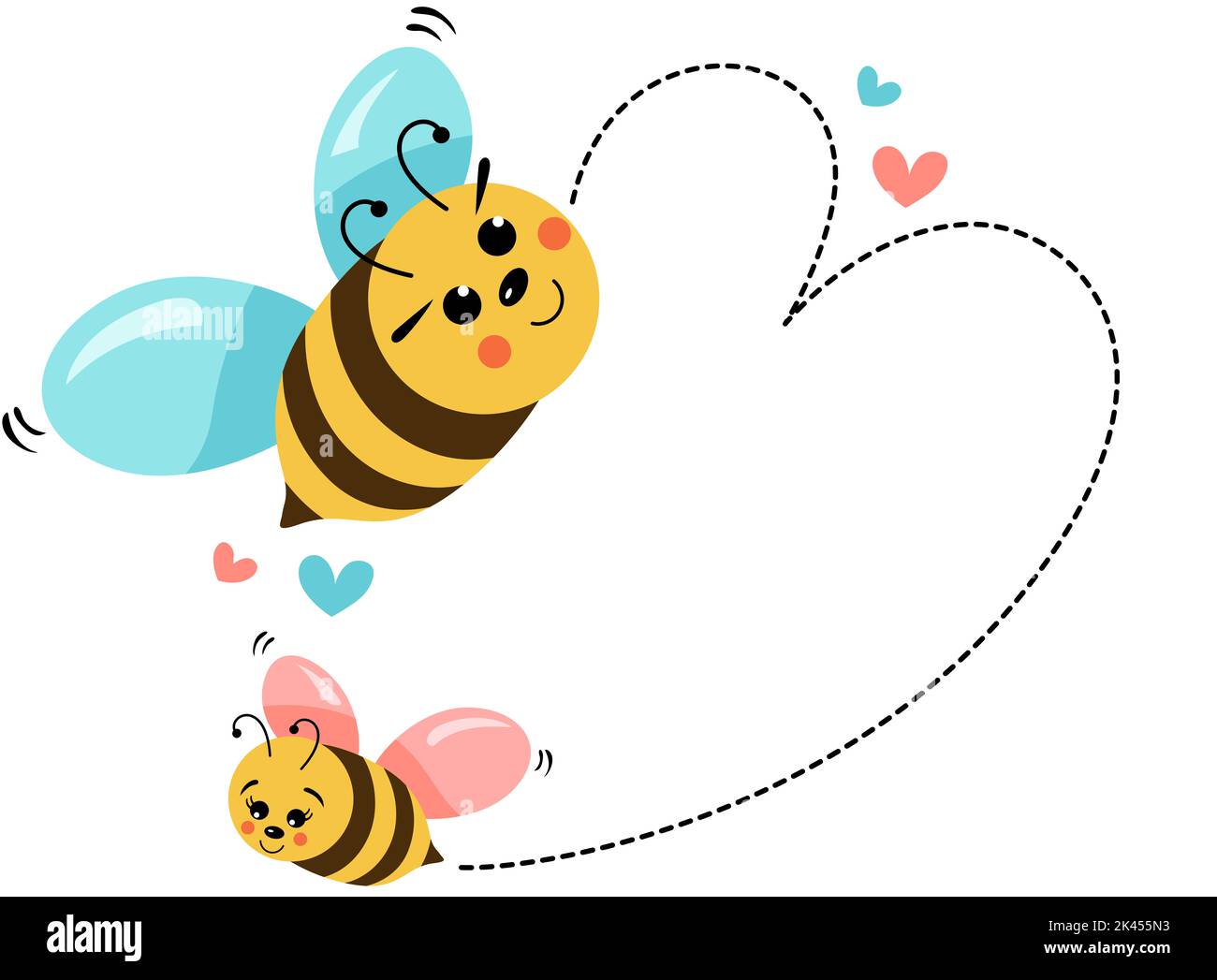 Happy bees cartoon hi-res stock photography and images - Alamy
