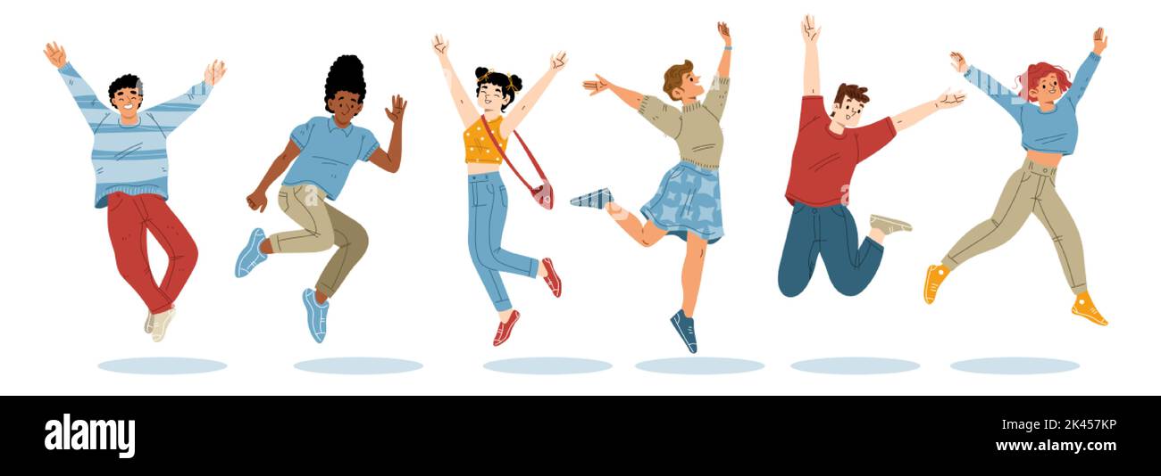Cartoon woman raised arms hi-res stock photography and images - Alamy