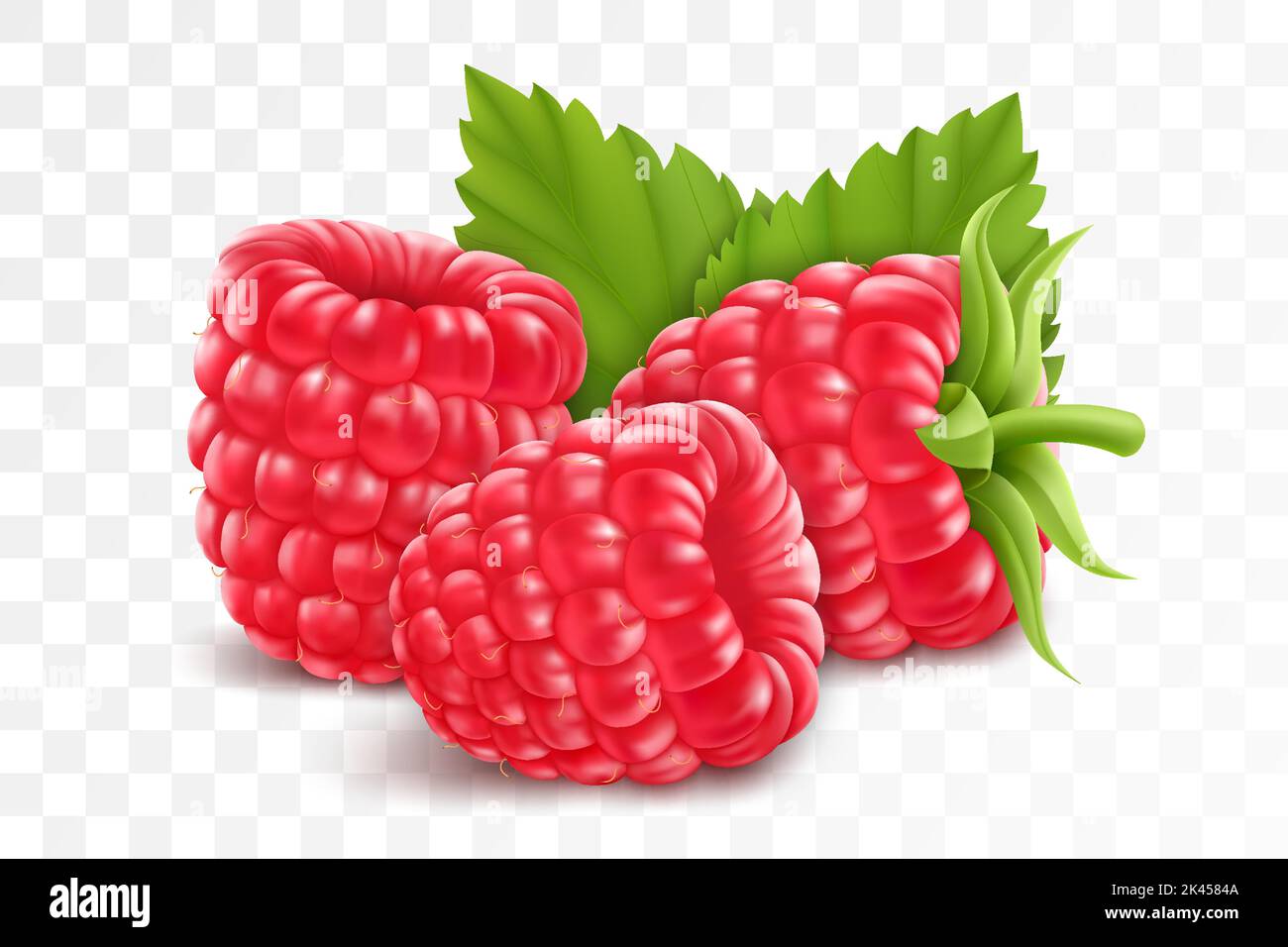 Raspberries isolated on transparent background. Natural summer fruit ...