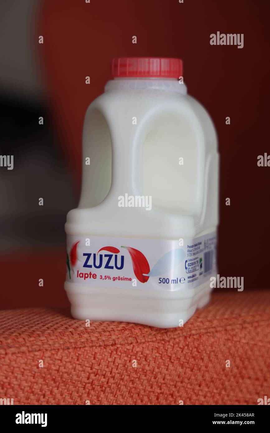 Plastic bottle (550 ml) of Zuzu milk (Romania Stock Photo - Alamy