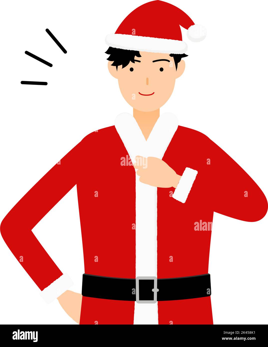 Person in santa claus costume belt Stock Vector Images - Alamy