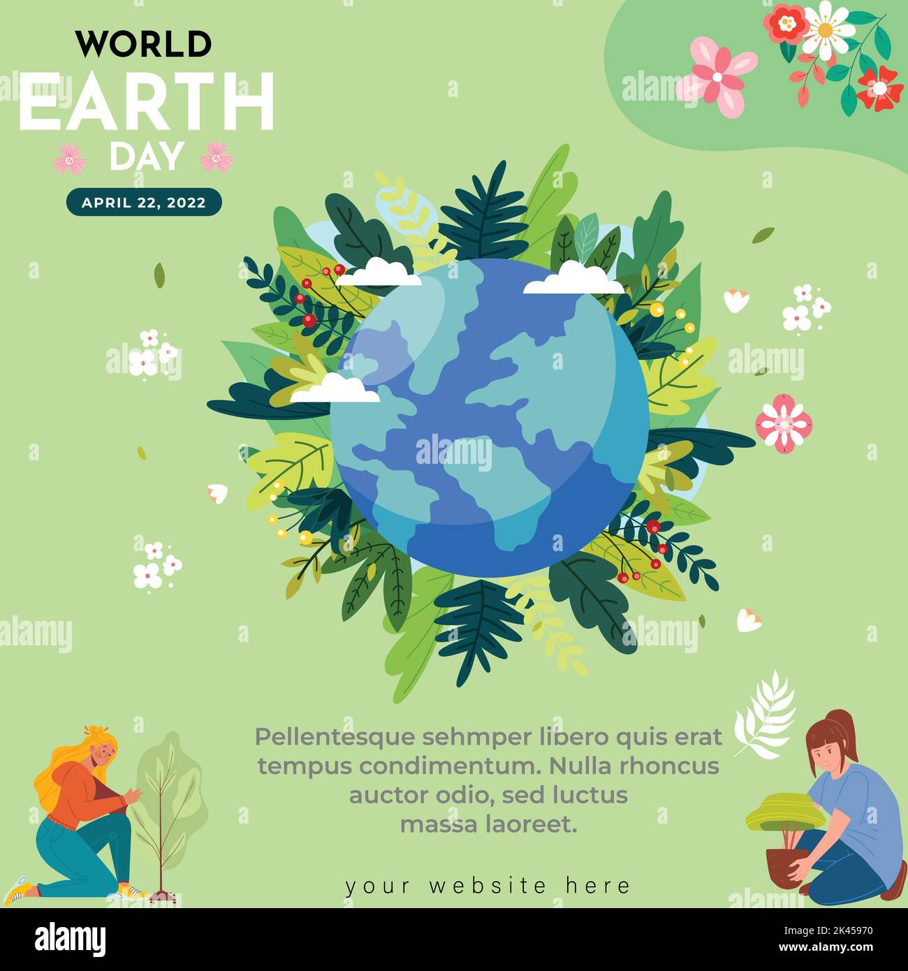 A vector of world earth day template Stock Vector Image & Art - Alamy