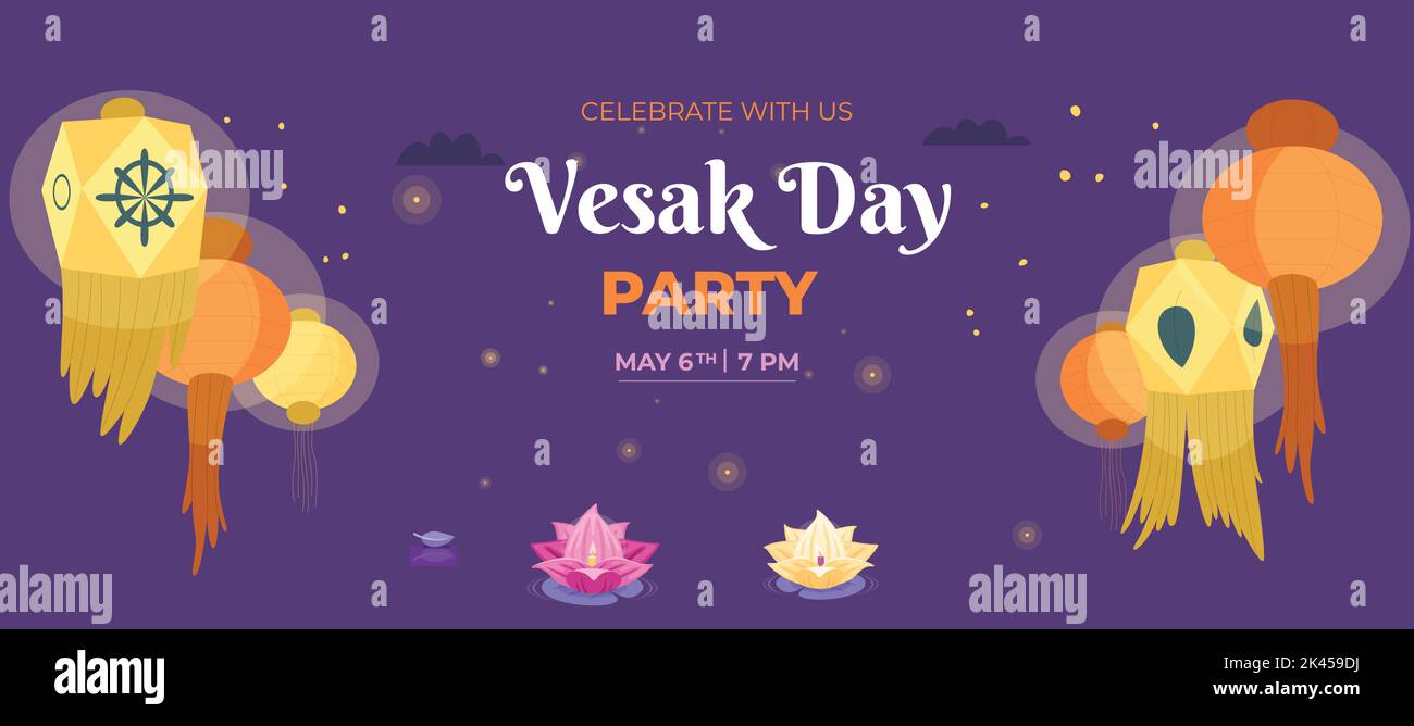 A vector of Vesak day Buddhist banner design Stock Vector Image & Art ...
