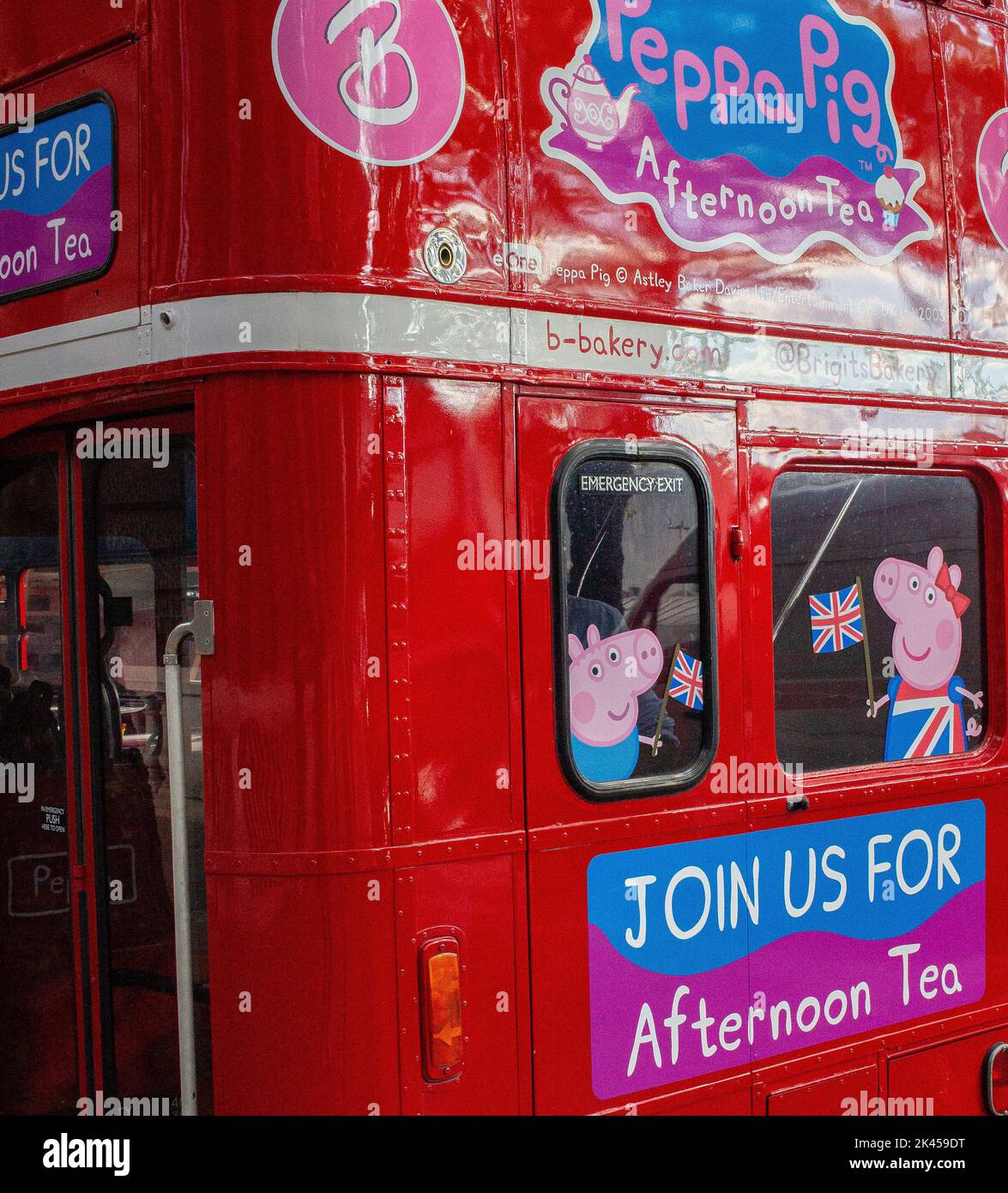 Hire red London bus with Peppa Pig theme from B-Bakery (Brigits Bakery ...