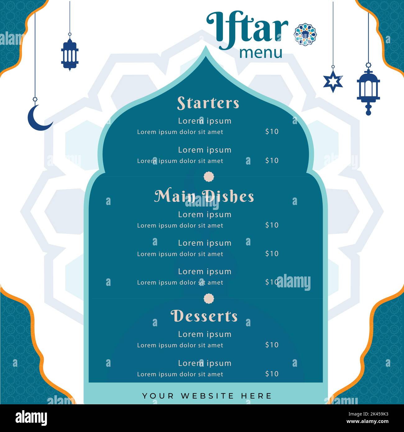 A vector of Ifter Menu card Design Stock Vector Image & Art - Alamy