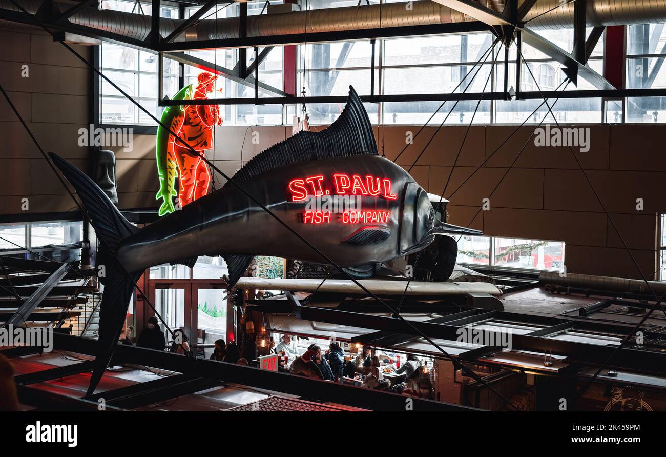 An interior of the St. Paul fish company Stock Photo - Alamy