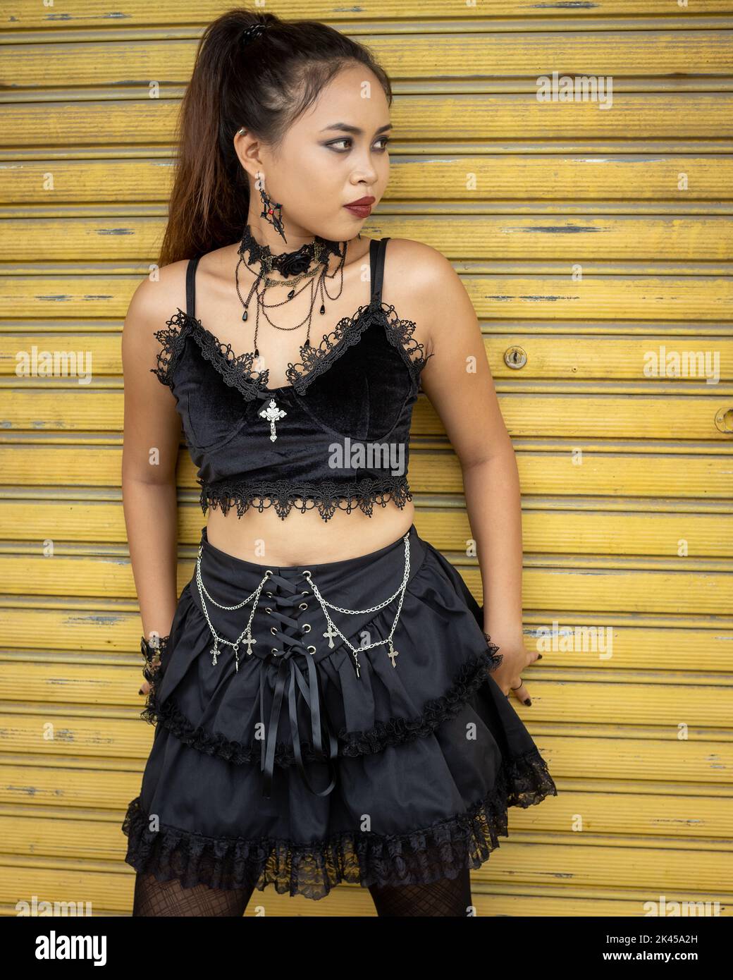 A vertical portrait of a beautiful philippine gothic woman, Bogo City ...