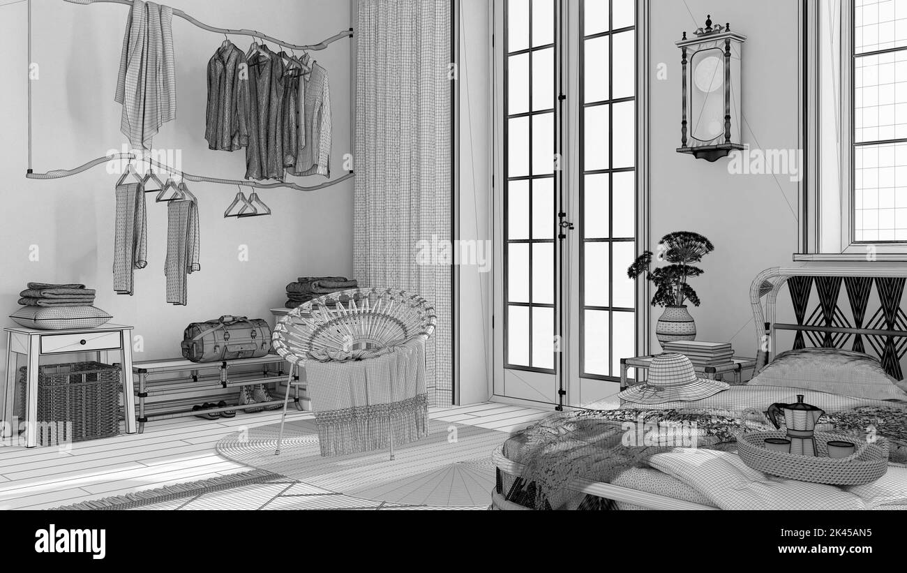 Modern walk in closet Black and White Stock Photos & Images - Alamy