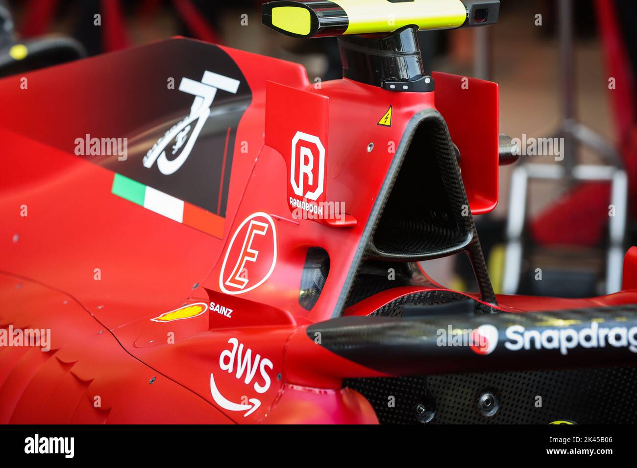 Singapore. 30th Sep, 2022. Singapore, 30/09/2022, air intake Scuderia ...
