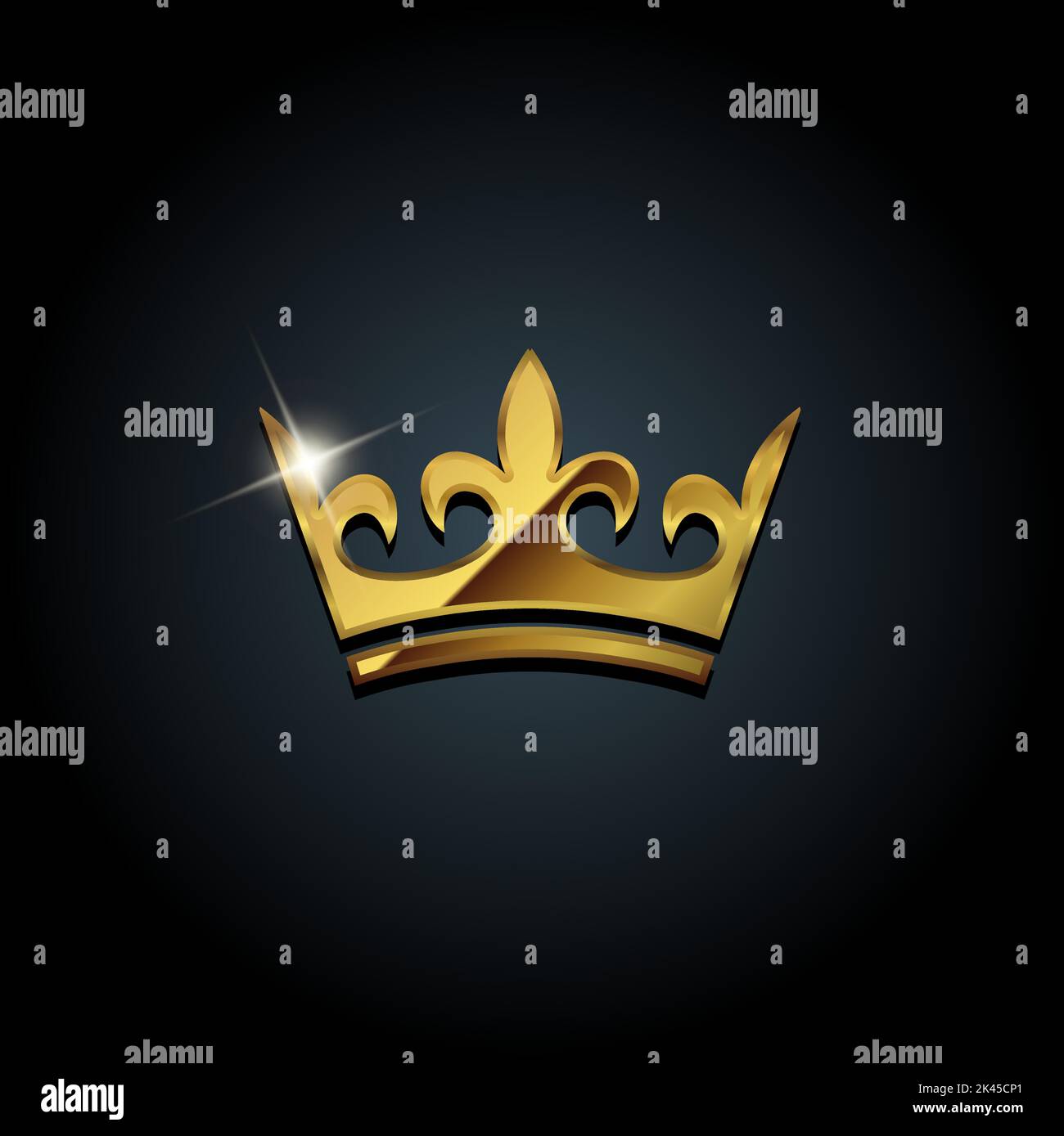 Golden crown icon hi-res stock photography and images - Alamy