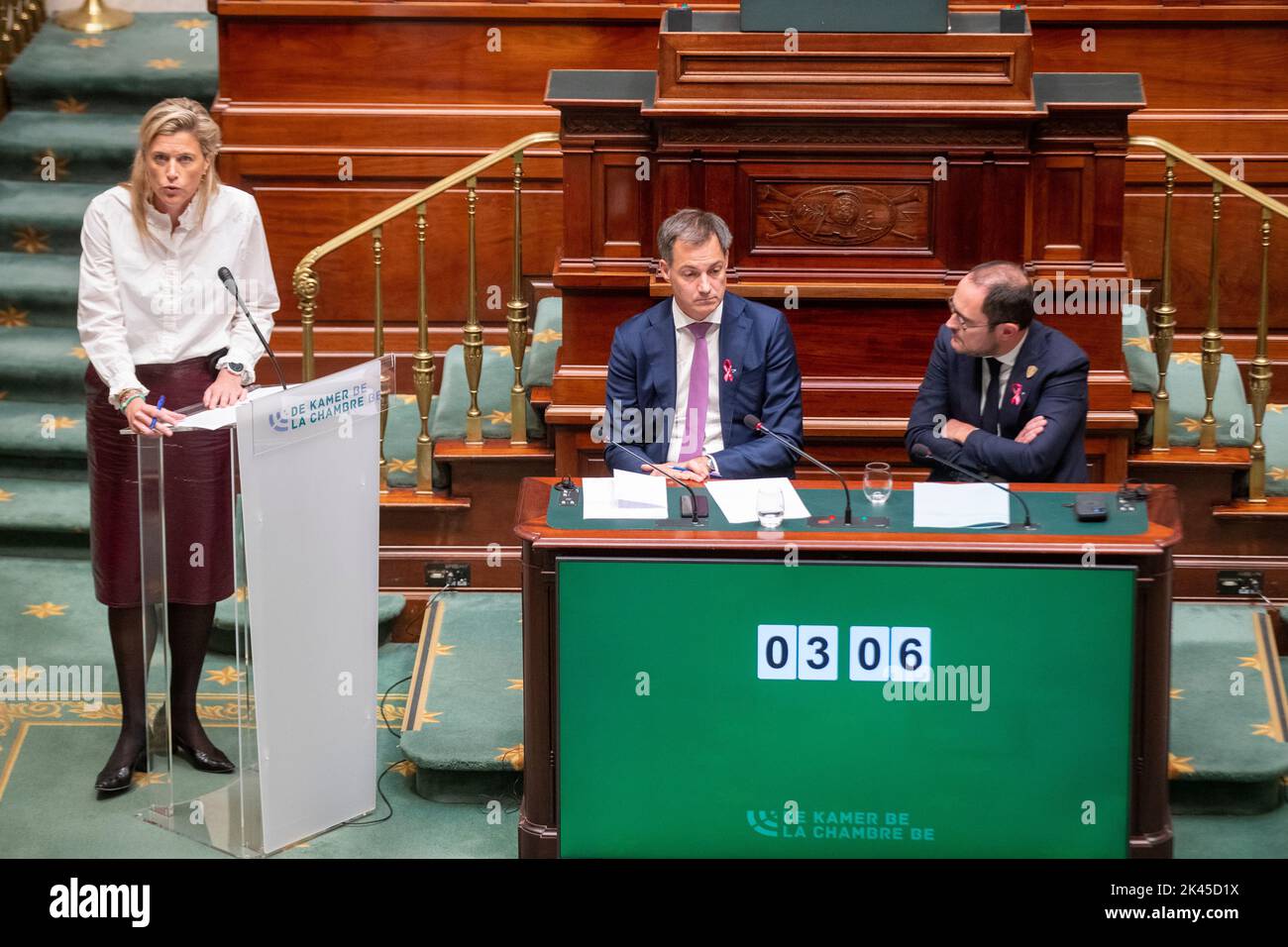 Interior Minister Annelies Verlinden, Prime Minister Alexander De Croo ...