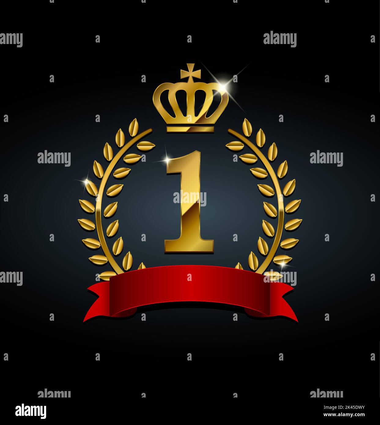 Wreath frame ranking illustration . 1st place (gold Stock Vector Image ...