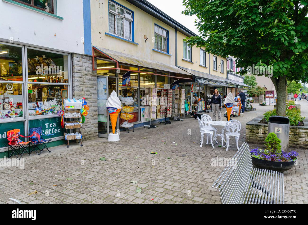 Holy shops in Knock, beside the Knock Shrine and Basilica, Republic of ...