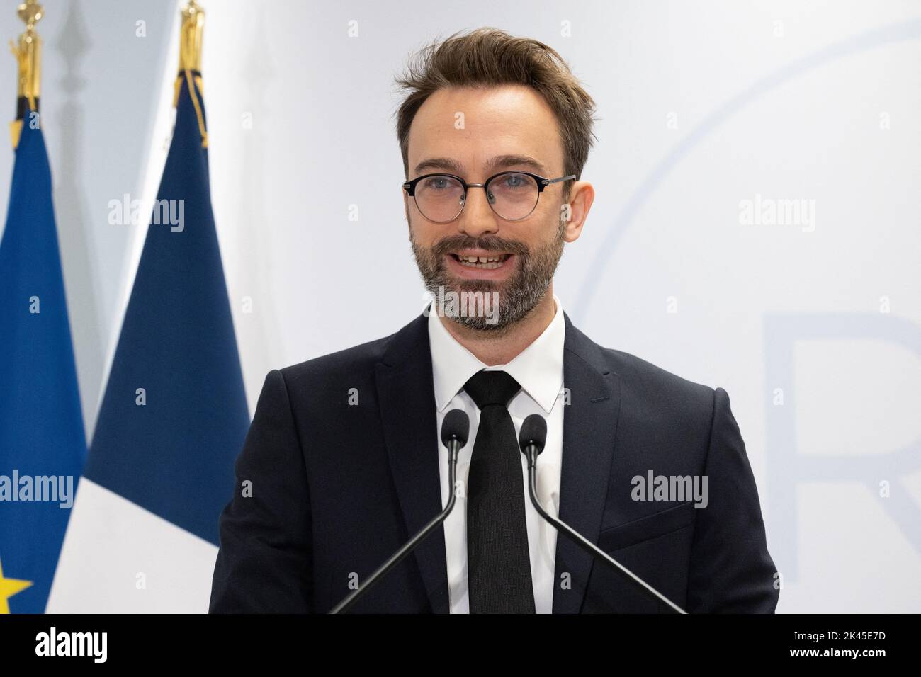 Paris, France, September 30, 2022, Renaissance spokesperson Loic Signor ...