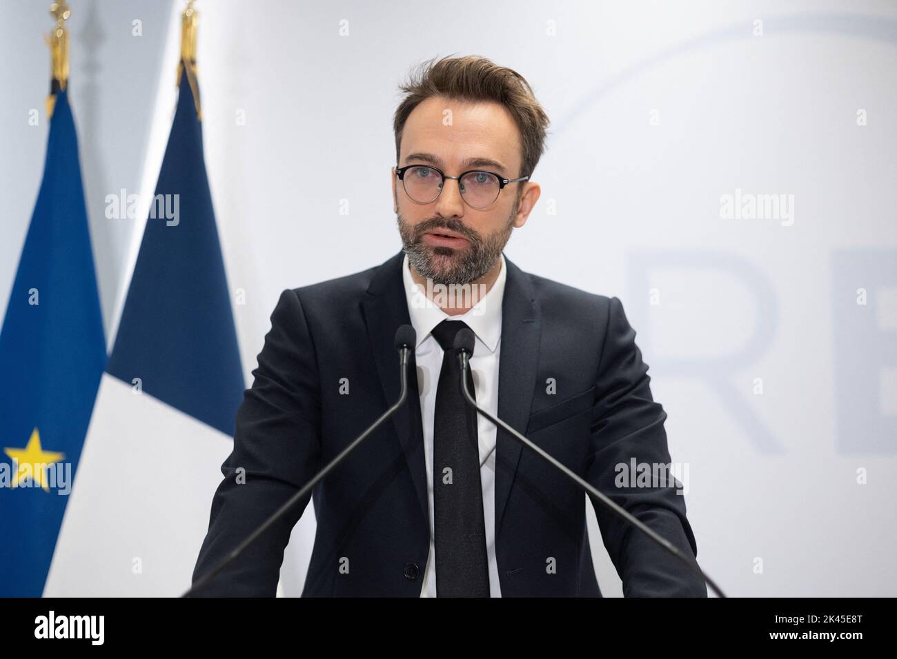 Paris, France, September 30, 2022, Renaissance spokesperson Loic Signor ...