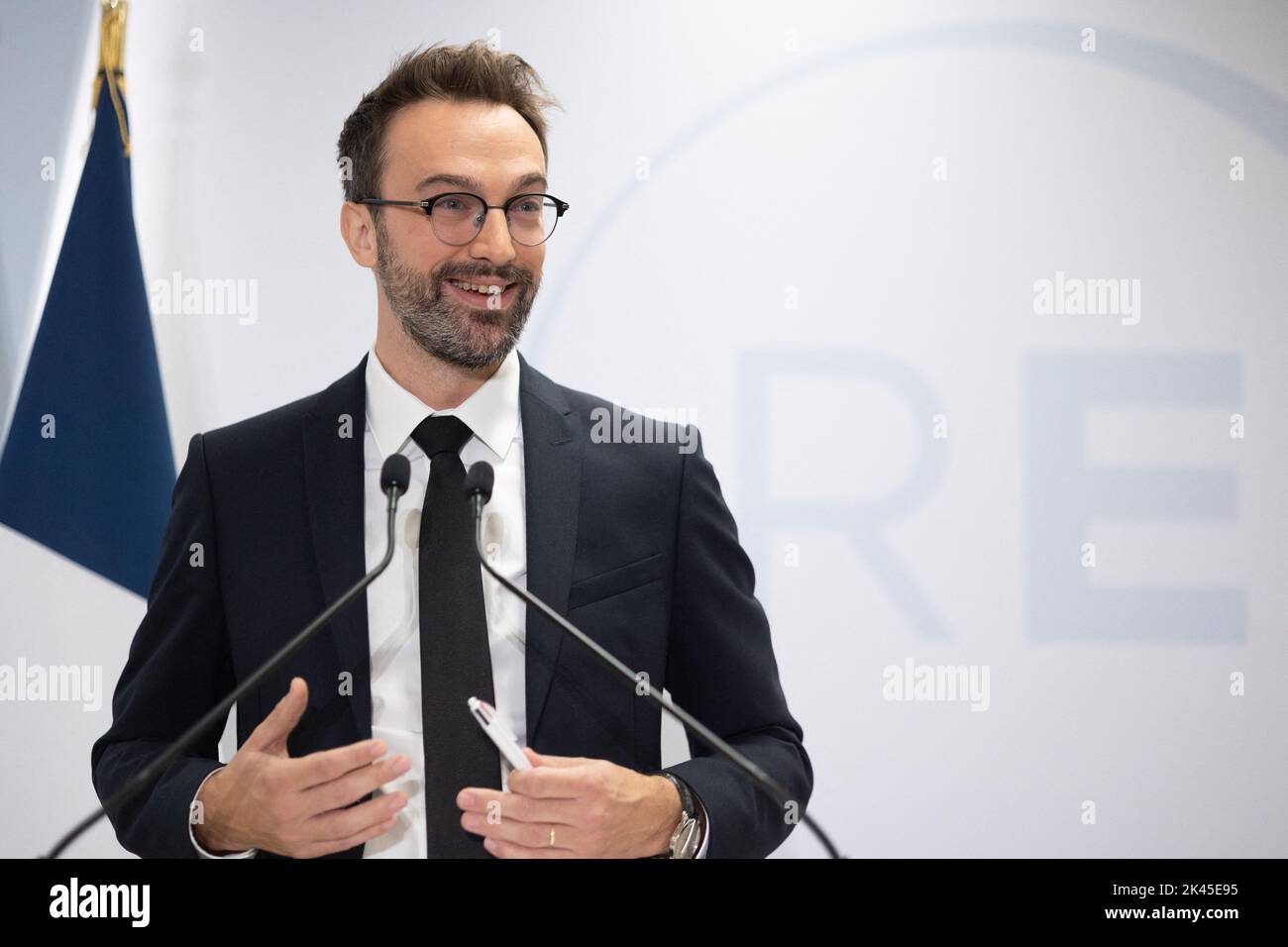 Paris, France, September 30, 2022, Renaissance spokesperson Loic Signor ...