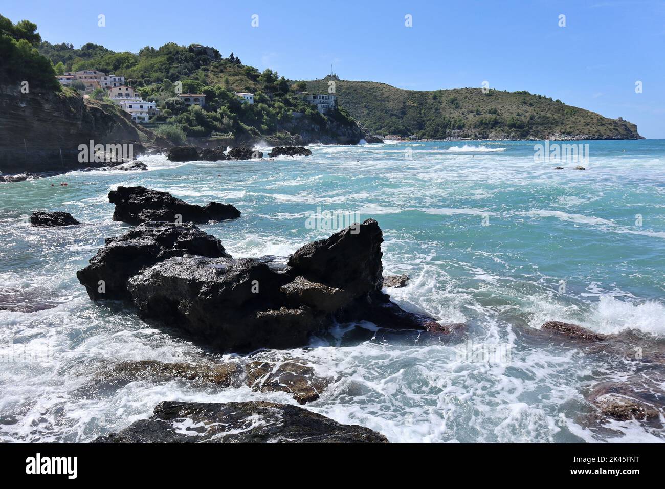Palinuro - Scogli alla Spiaggia Ficocella Stock Photo - Alamy
