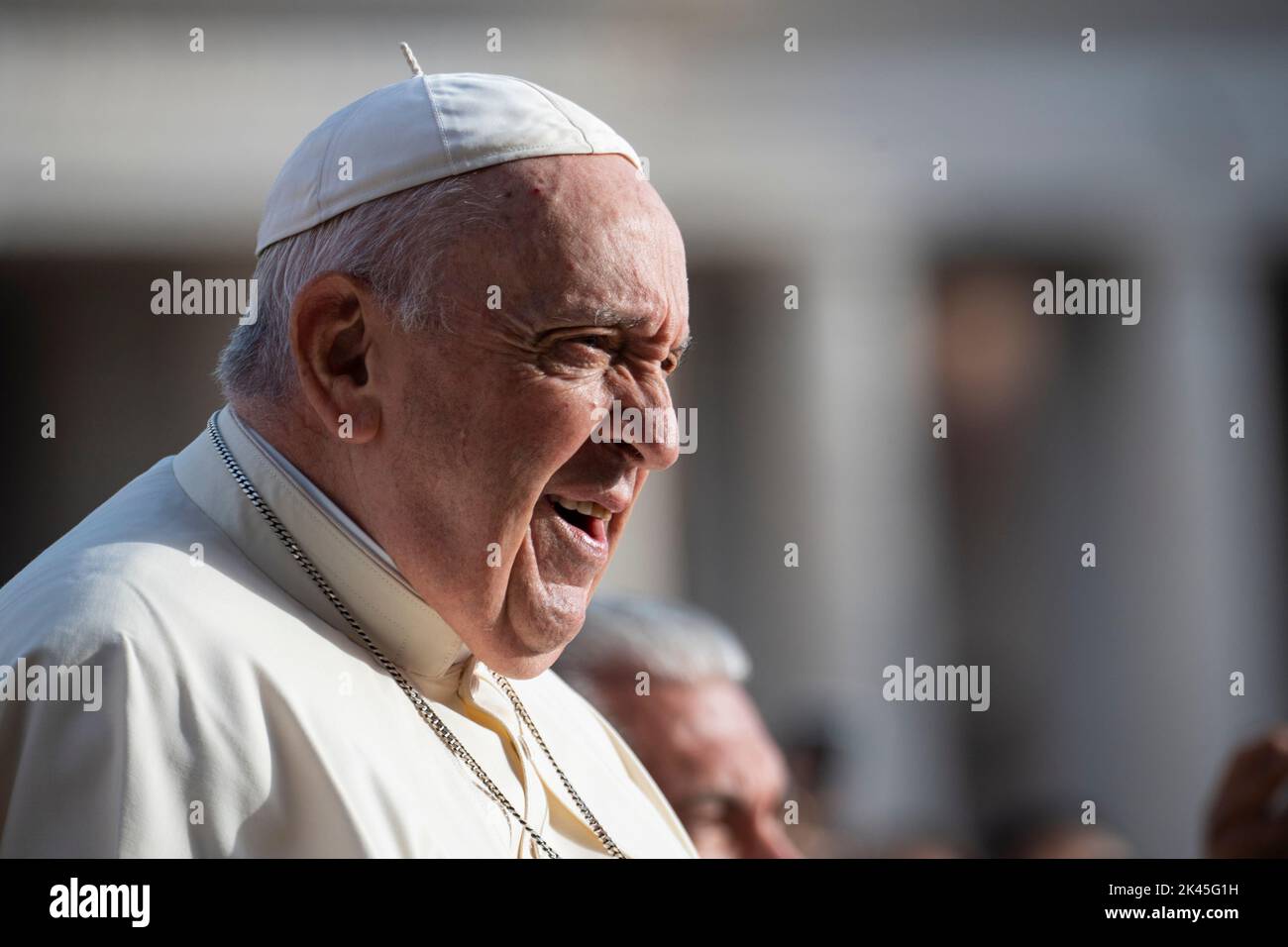 Pope Francis arrives at St. Peter's Square for his traditional ...