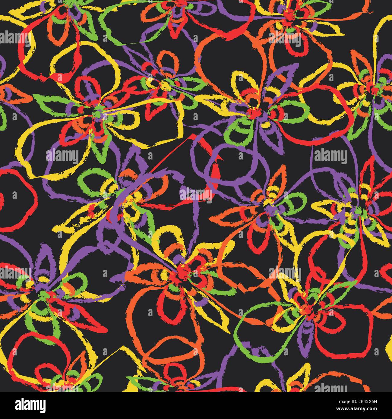 Seamless cape tulips floral pattern. Decorative background watercolor ...