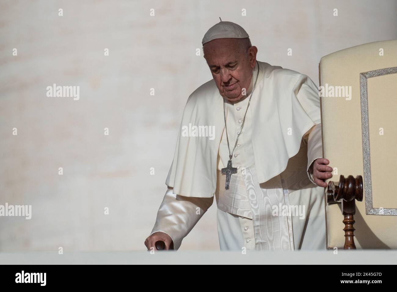 Pope Francis arrives at St. Peter's Square for his traditional ...