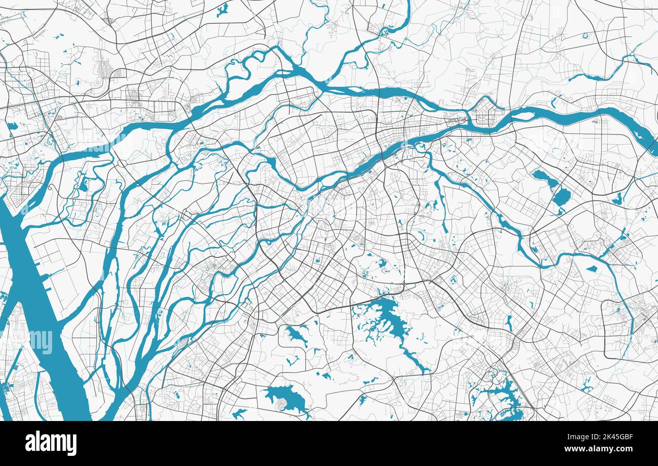 Dongguan vector map. Detailed map of Dongguan city administrative area ...