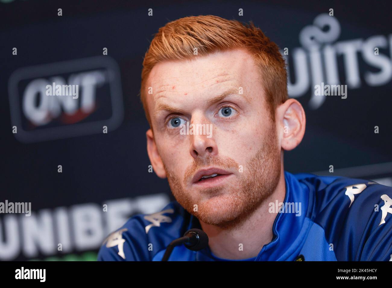Charleroi, Belgium, 30/09/2022, Charleroi's head coach Edward Still ...