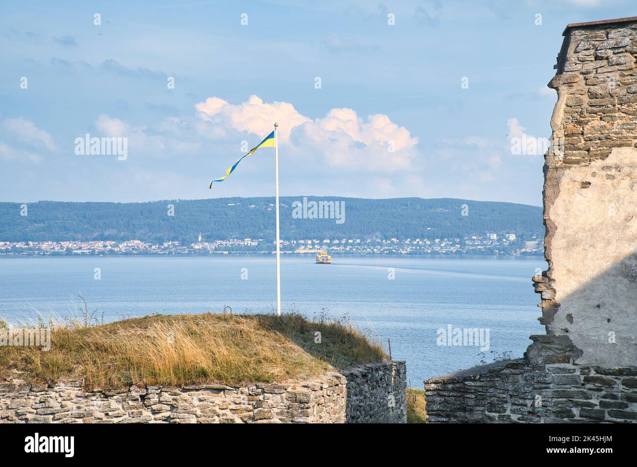 Visingsborg Castle in Sweden on the island of Visingsö in Lake Vätterm ...