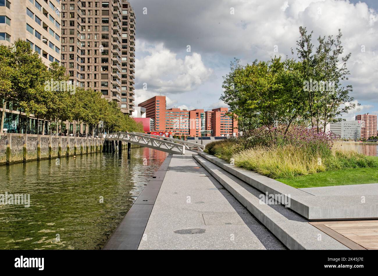 Rotterdam, The Netherlands, September 29, 2022: steel, stone and wood ...