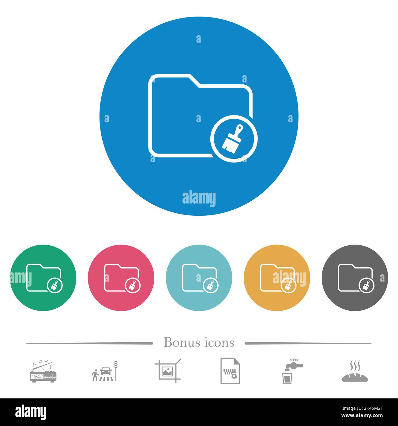 Directory paste outline flat white icons on round color backgrounds. 6 ...