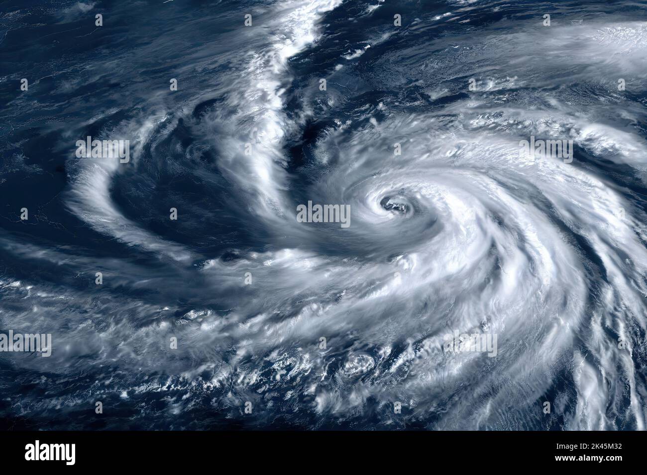 Satellite image of the Ian hurricane also called tornado or typhoon in ...