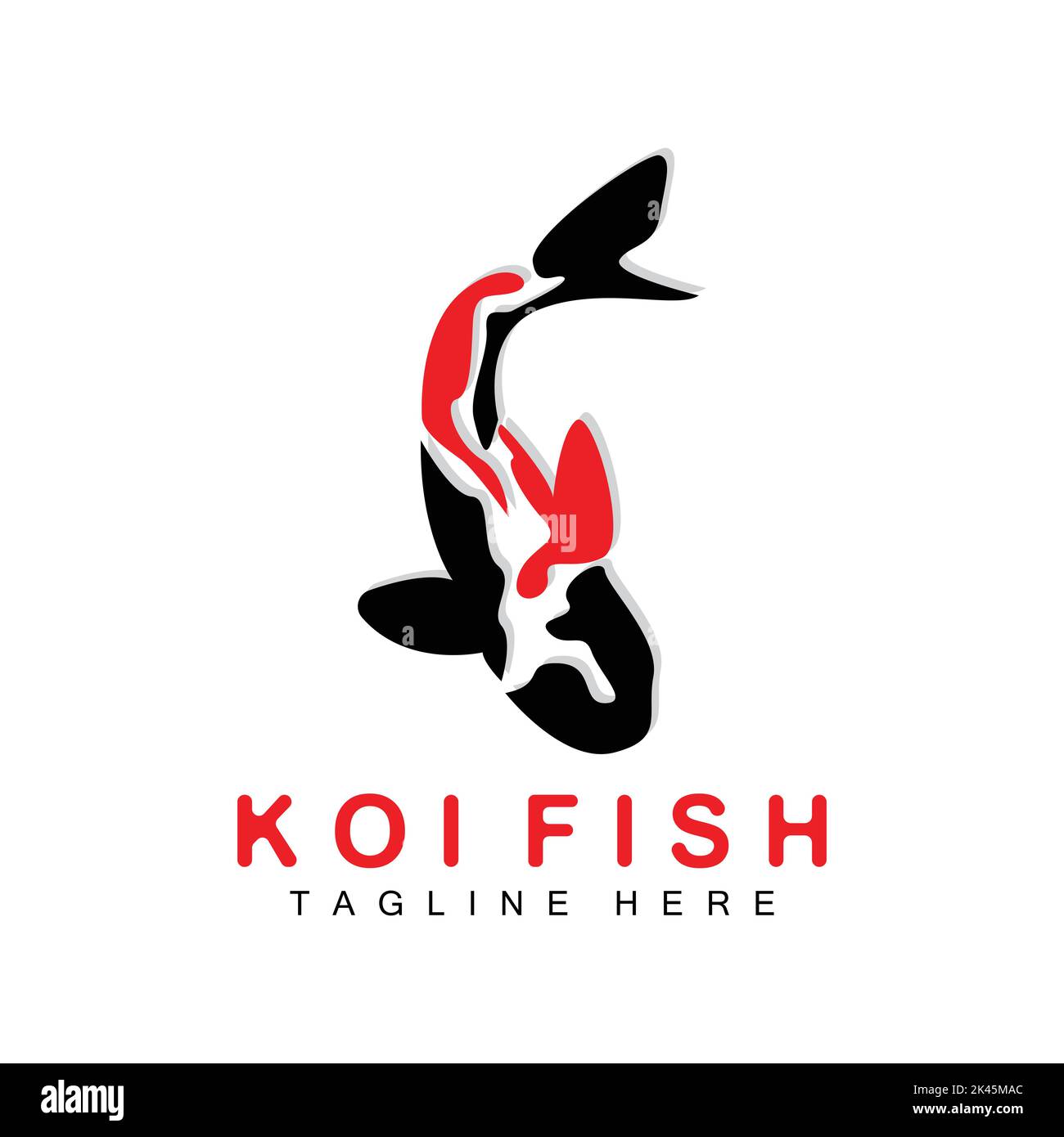 Koi Fish Logo Design, Chinese Lucky And Triumph Ornamental Fish Vector ...