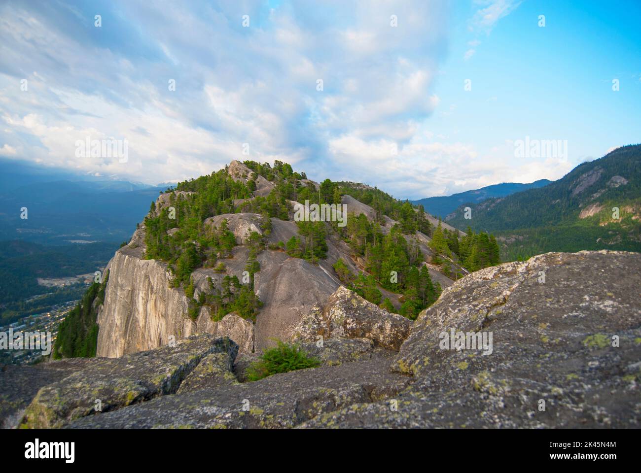 The Stawamus Chief, a granite dome rock formation outside Squamish, one ...