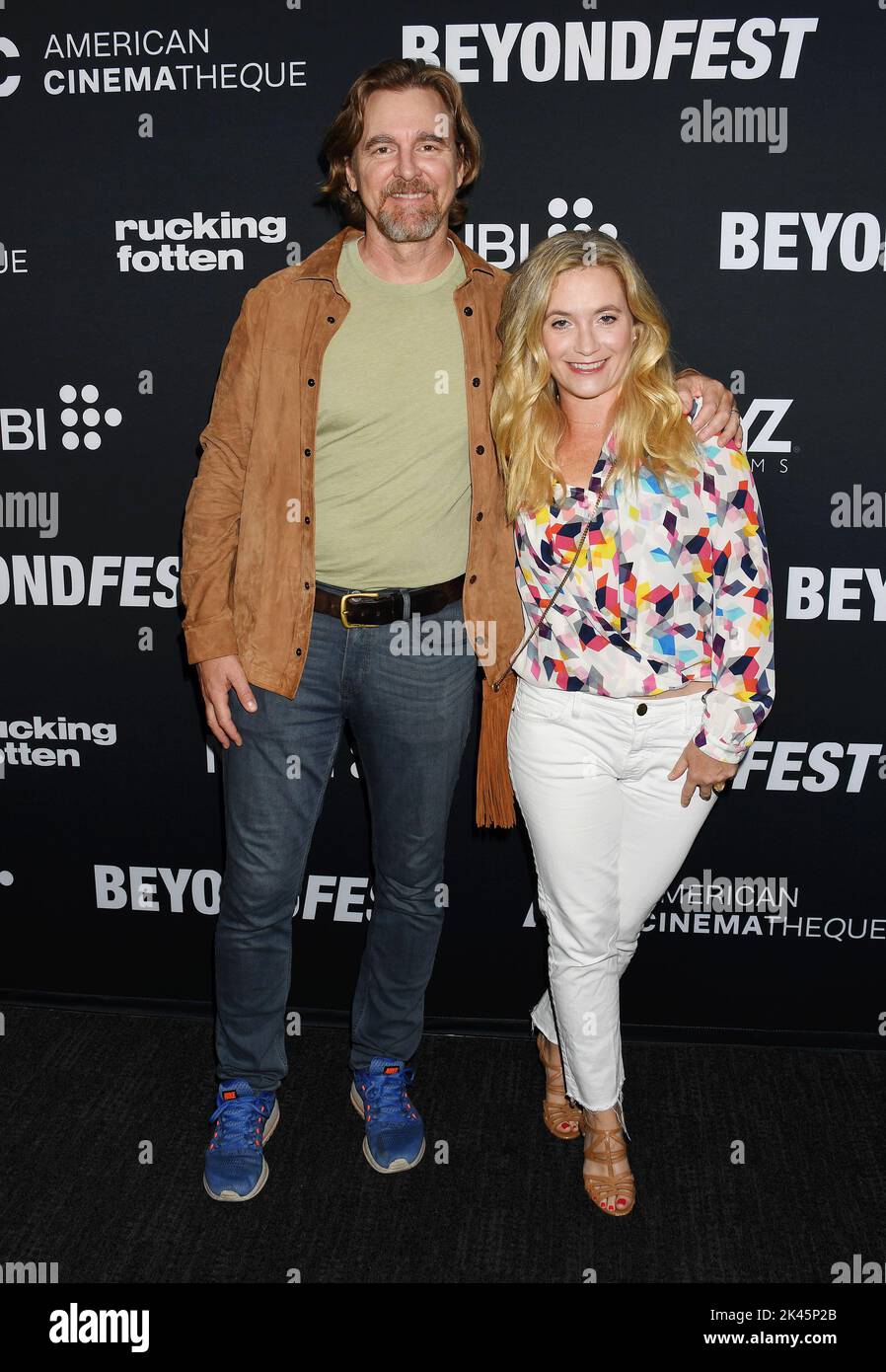 SANTA MONICA, CA - SEPTEMBER 29: (L-R) Chris Sheridan and Jenna Lamia ...
