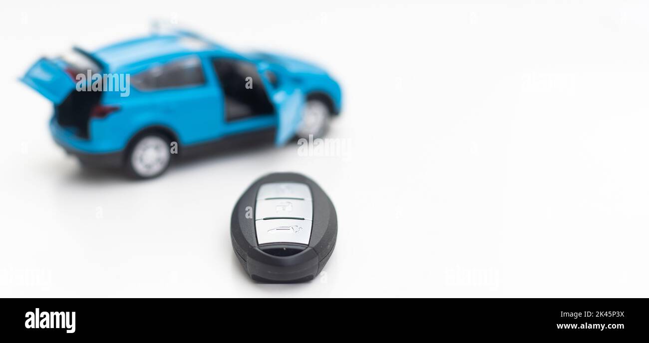 toy car keys with alarm fob. rent a car, buying a car Stock Photo - Alamy