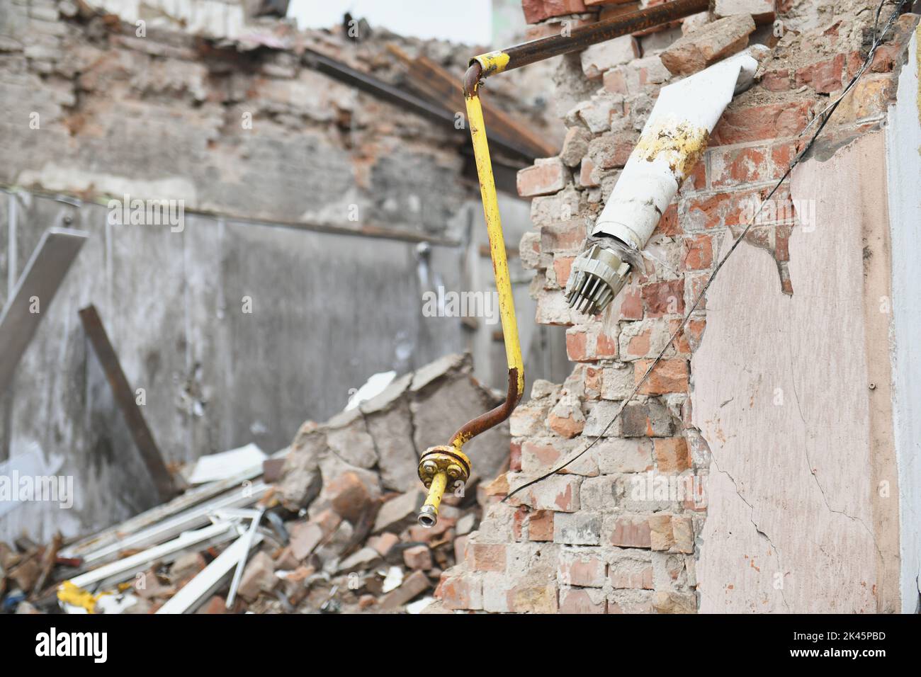 Dnipro, Ukraine Sep 30, 2022: Consequences of rocket fire on the city ...