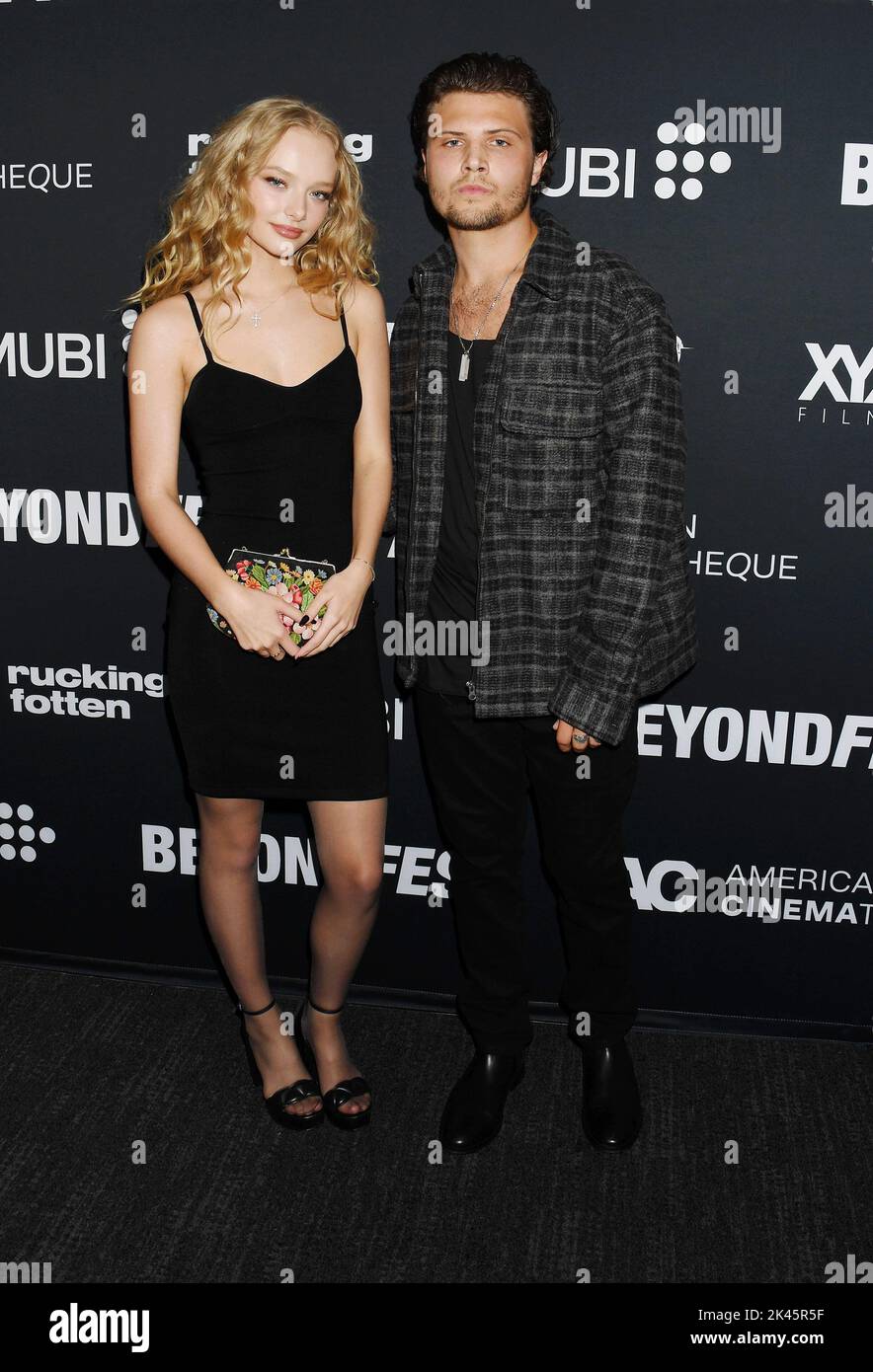 SANTA MONICA, CA - SEPTEMBER 29: (L-R) Amiah Miller and Clayton Johnson ...