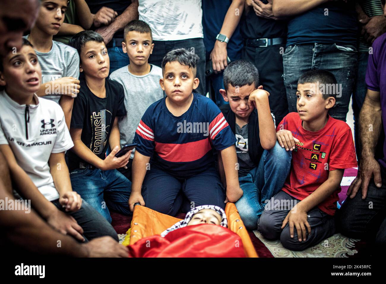 Bethlehem, Palestinian Territories. 30th Sep, 2022. Classmates of the 7 ...