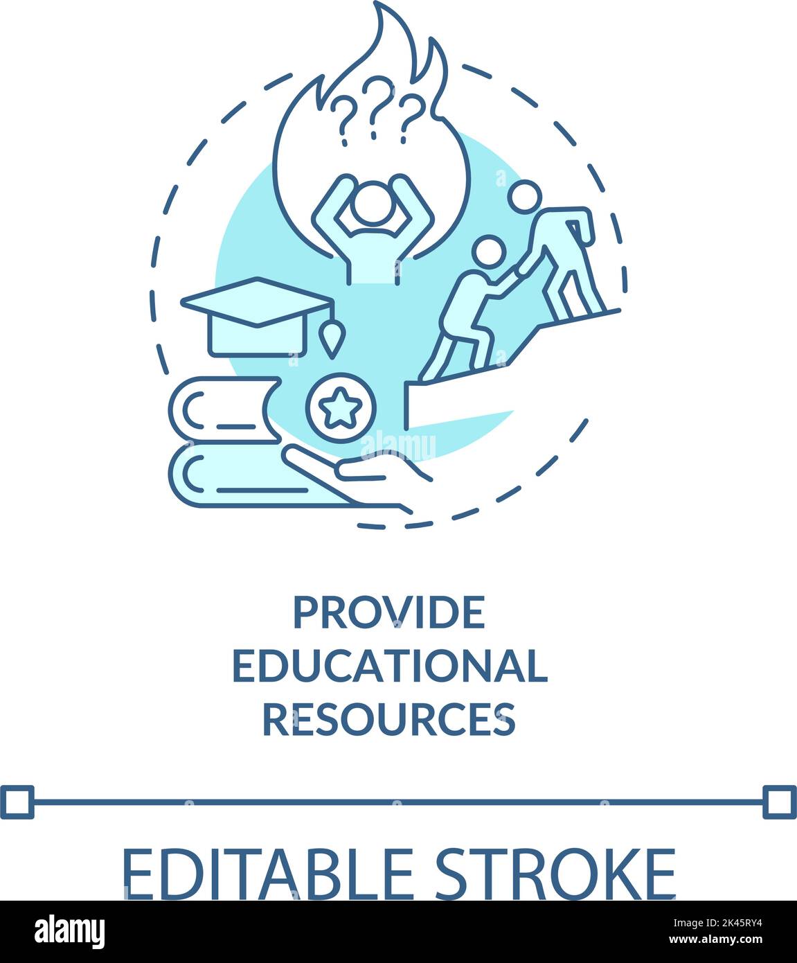 Provide employees training blue concept icon Stock Vector Image & Art ...