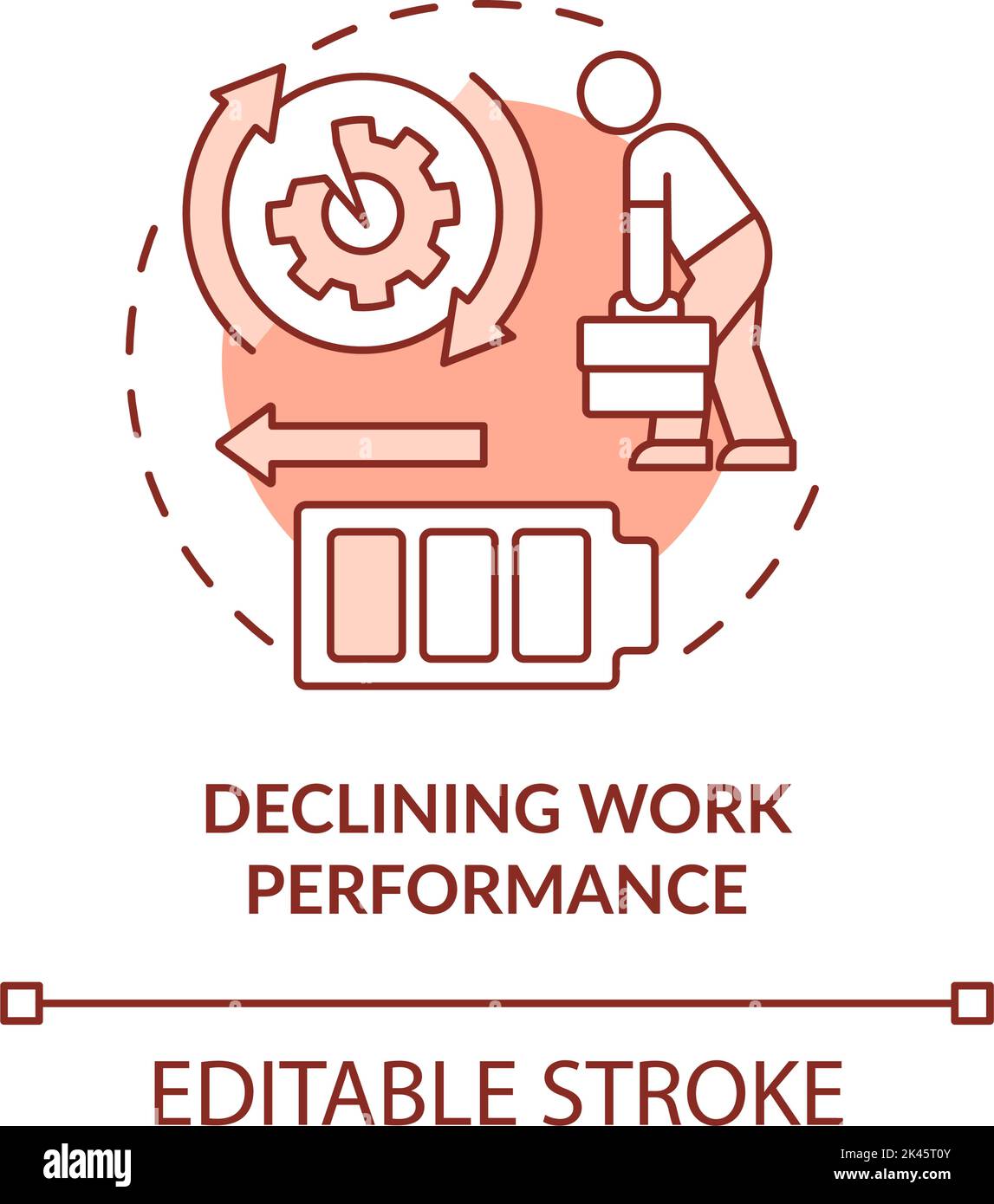 Low energy employees red concept icon Stock Vector Image & Art - Alamy