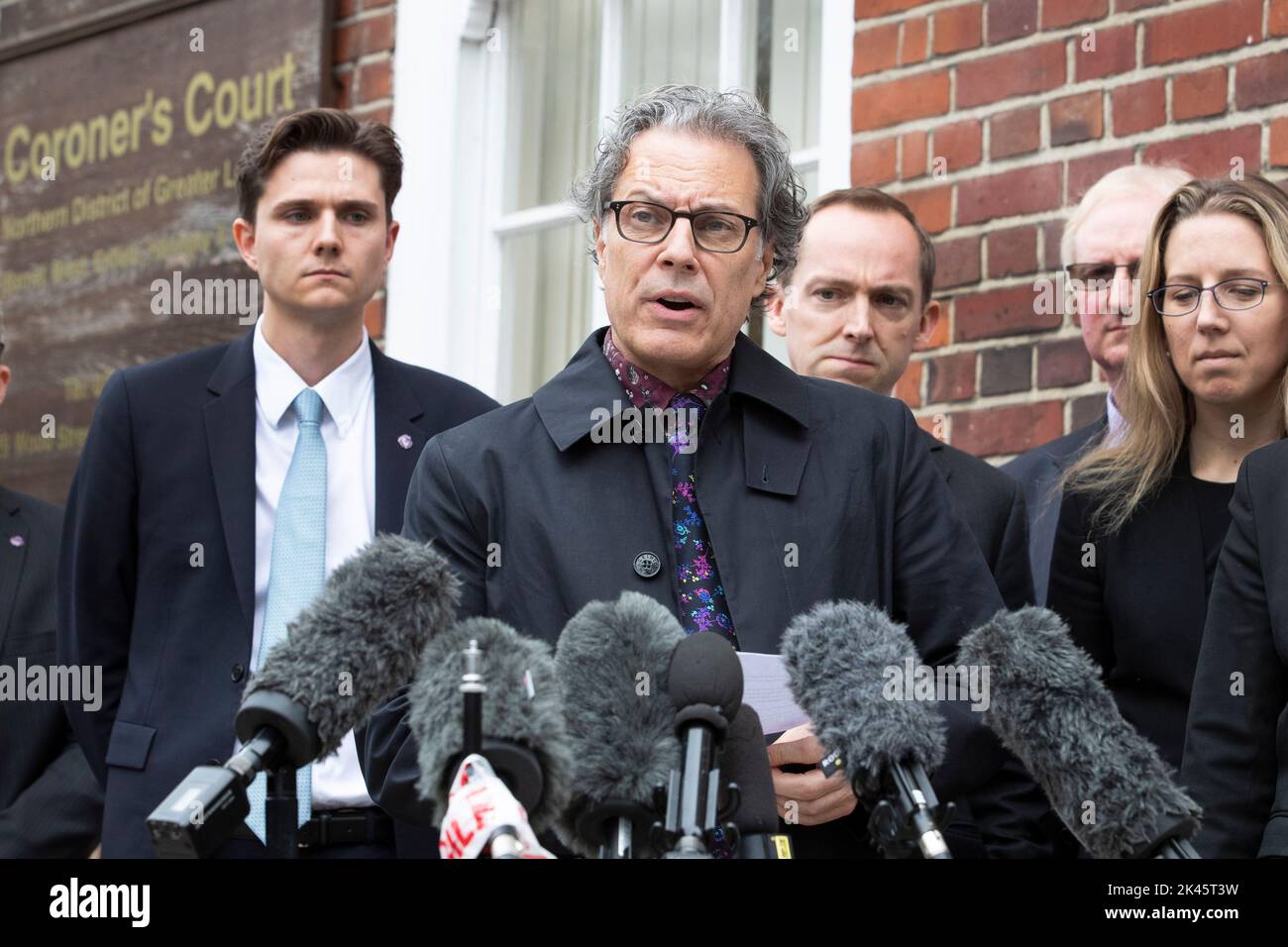 Ian Russell, the father of Molly Russell, speaks to media outside ...