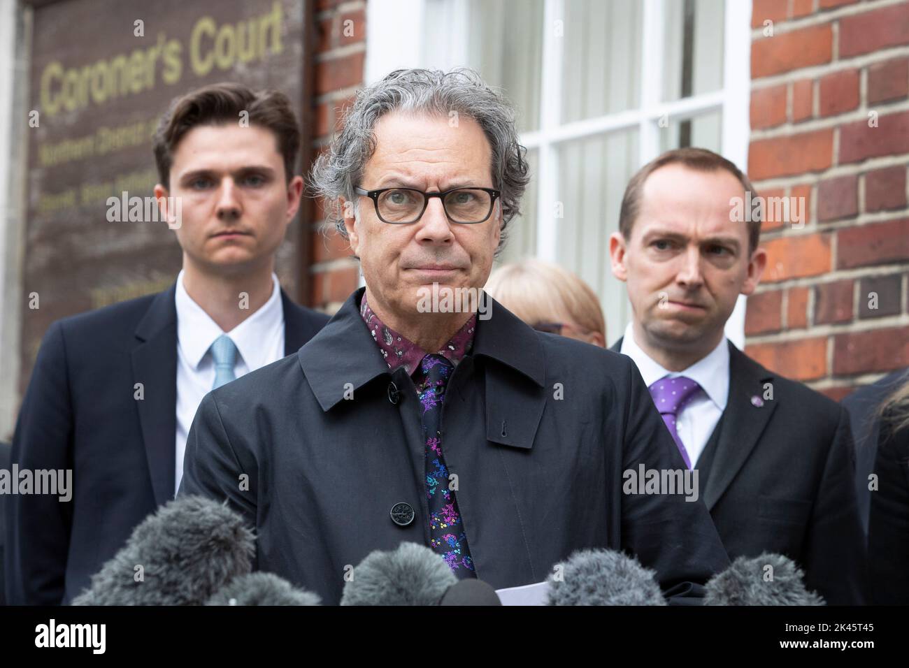 Ian Russell, the father of Molly Russell, speaks to media outside ...