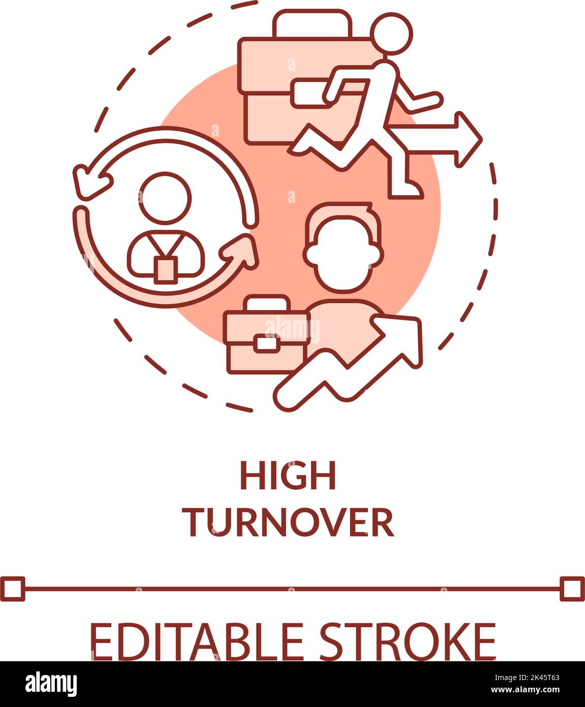 High-risk employee termination red concept icon Stock Vector Image ...