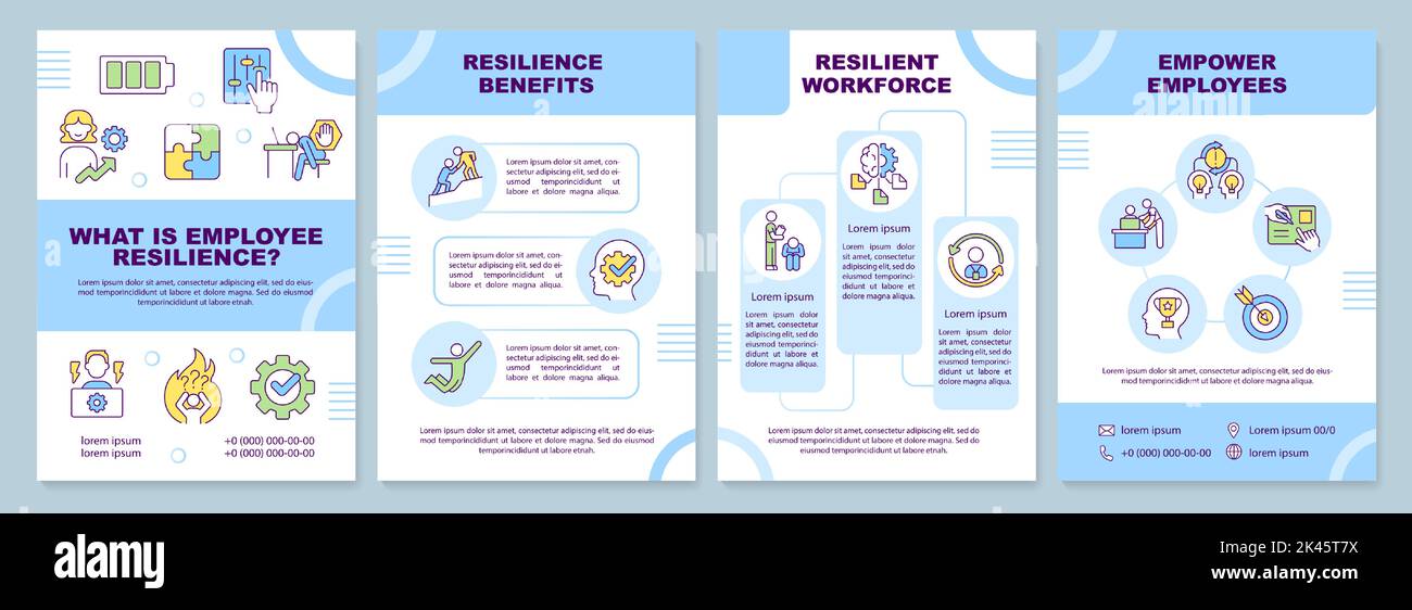 Employee resilience blue brochure template Stock Vector Image & Art - Alamy Employee resilience blue brochure template Stock Vector Image & Art - Alamy