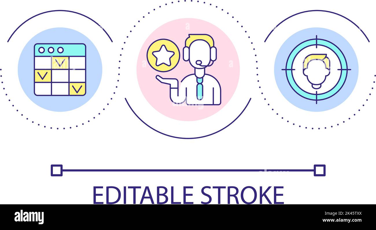 Customer support organization loop concept icon Stock Vector Image ...