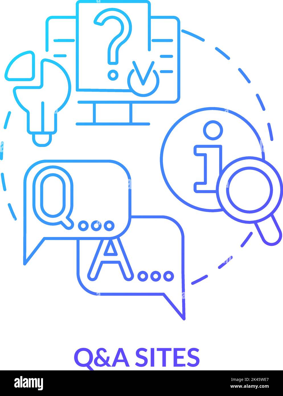 Questions and answers sites blue gradient concept icon Stock Vector ... Questions and answers sites blue gradient concept icon Stock Vector ...
