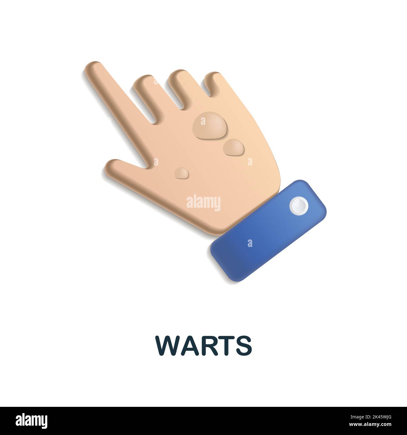 Warts icon. 3d illustration from deseases collection. Creative Warts 3d ...