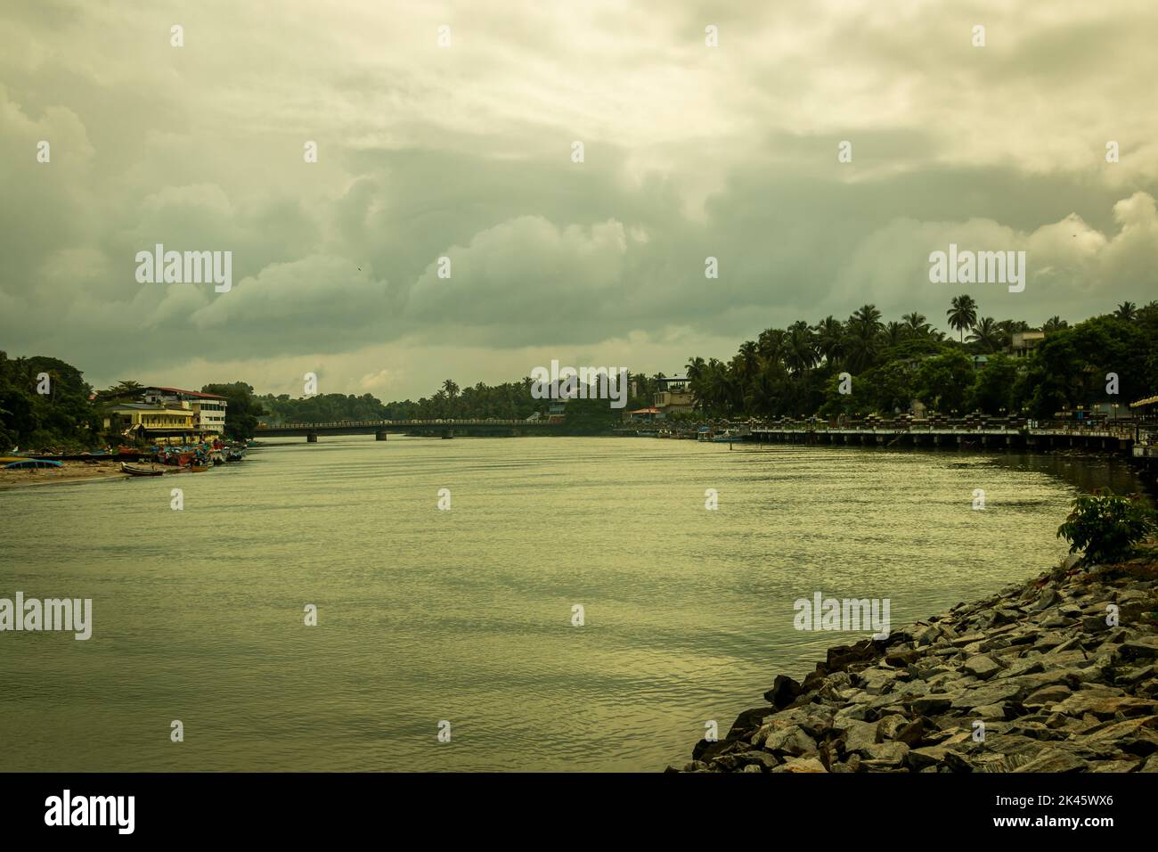 Beautiful backwater and scenery from Kerala Stock Photo - Alamy