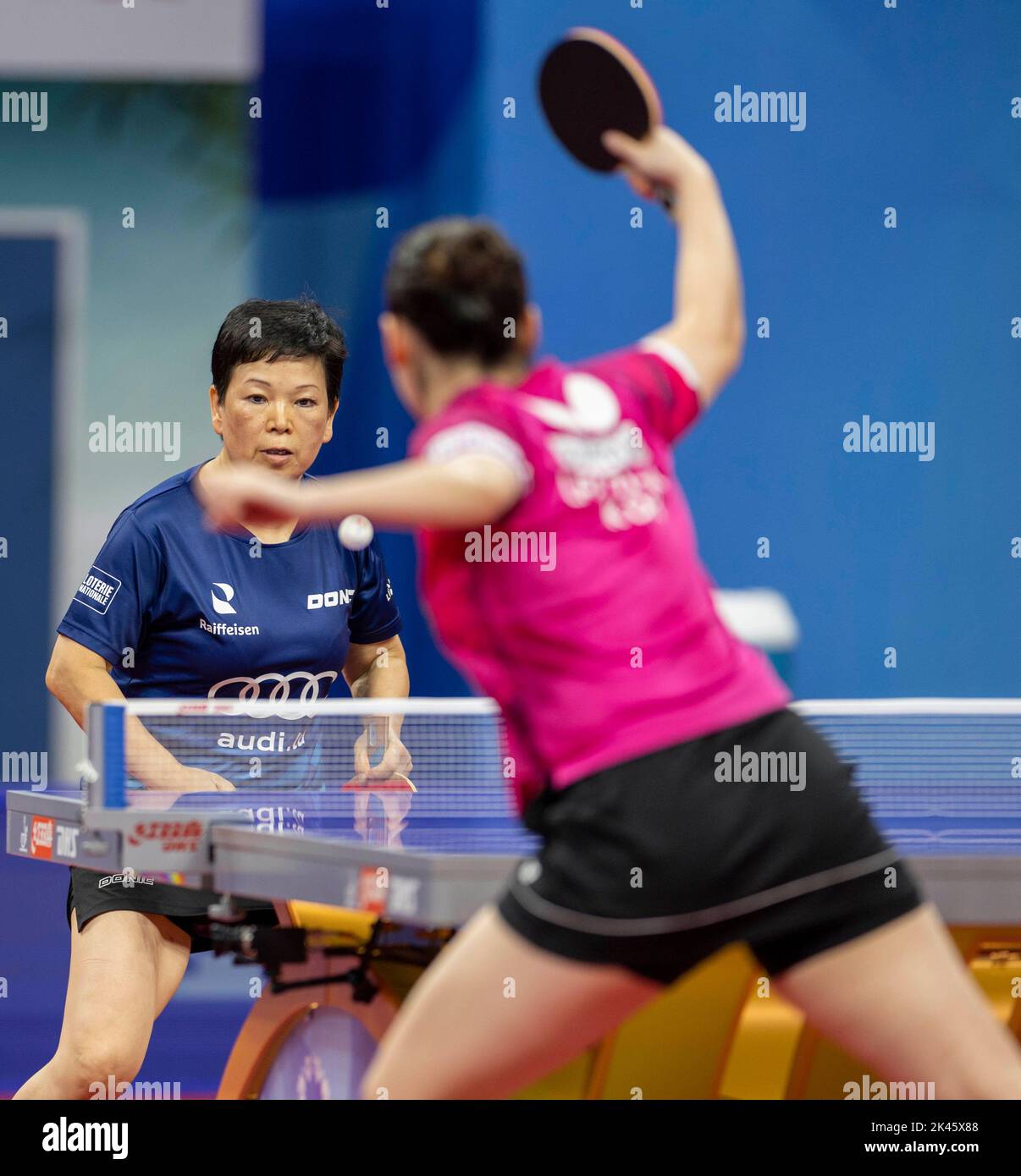 CHENGDU, CHINA - SEPTEMBER 30, 2022 - Ni Xia Lian (L) of Luxembourg ...