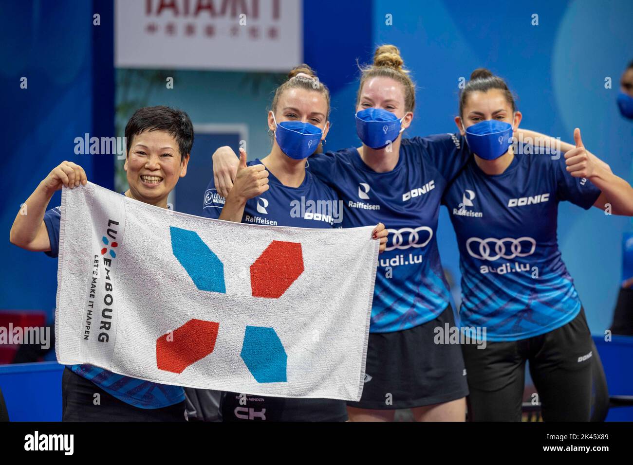 CHENGDU, CHINA - SEPTEMBER 30, 2022 - Ni Xia Lian (L) of Luxembourg ...