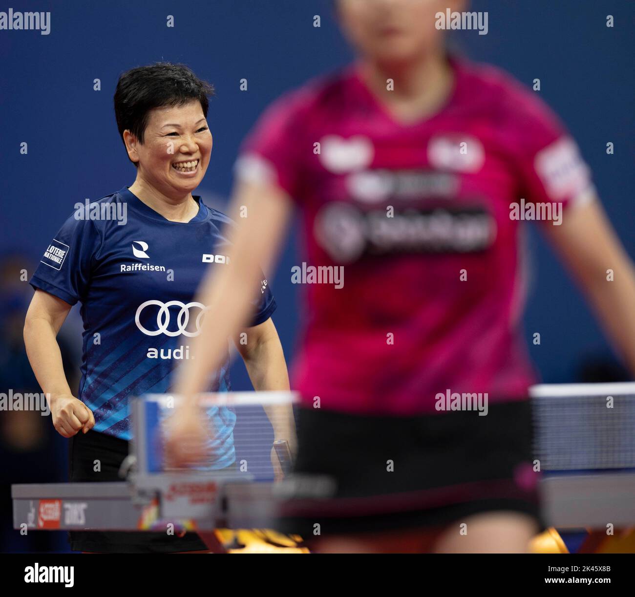 CHENGDU, CHINA - SEPTEMBER 30, 2022 - Ni Xia Lian (L) of Luxembourg ...